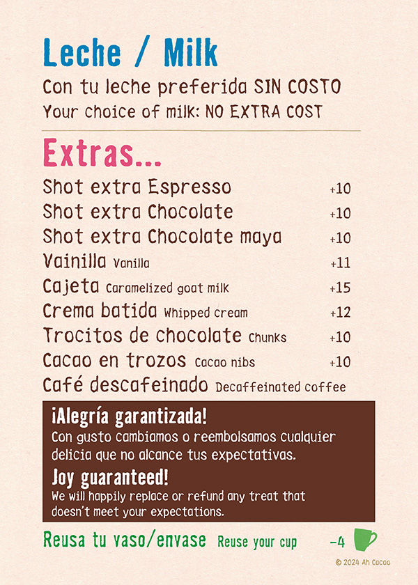 Ah Cacao Chocolate Café Menú y Entrega a domicilio